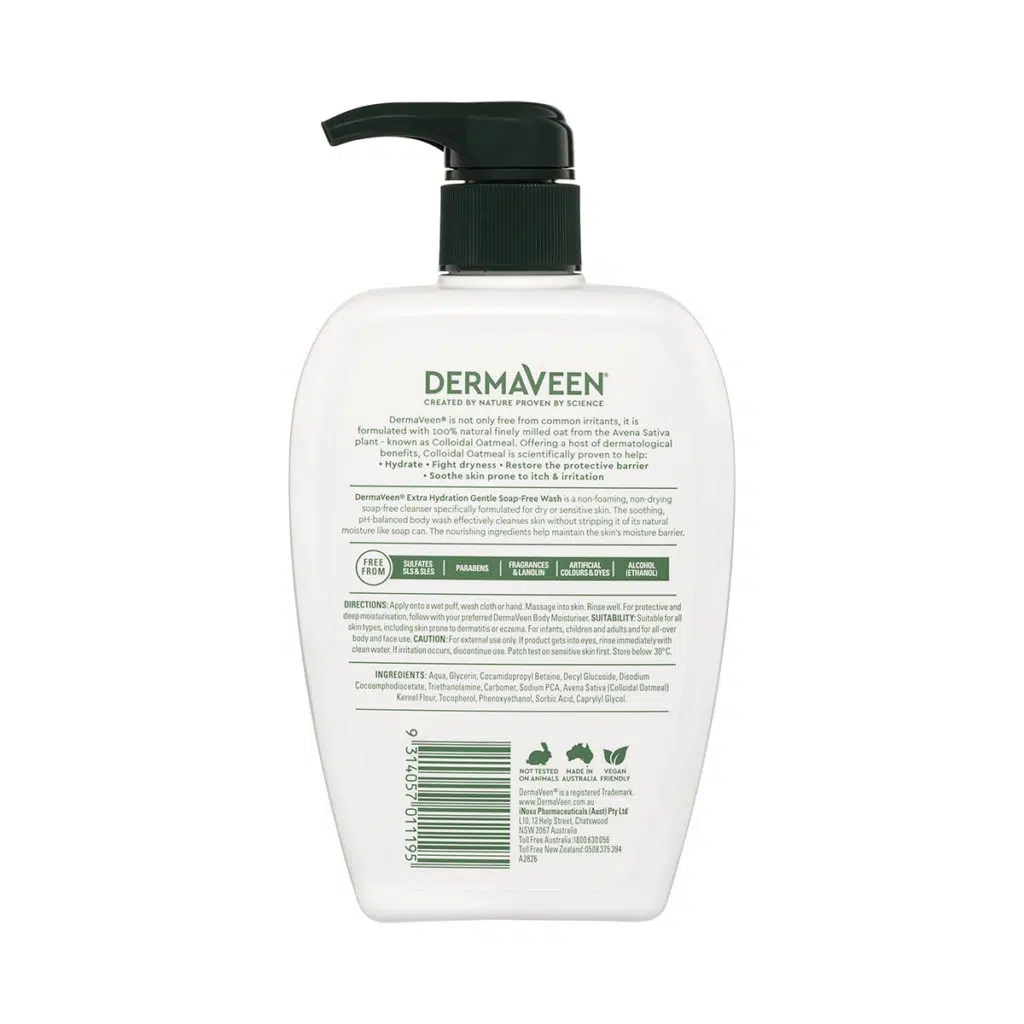 Extra Hydration Soap-Free Wash 500mL - DermaVeen